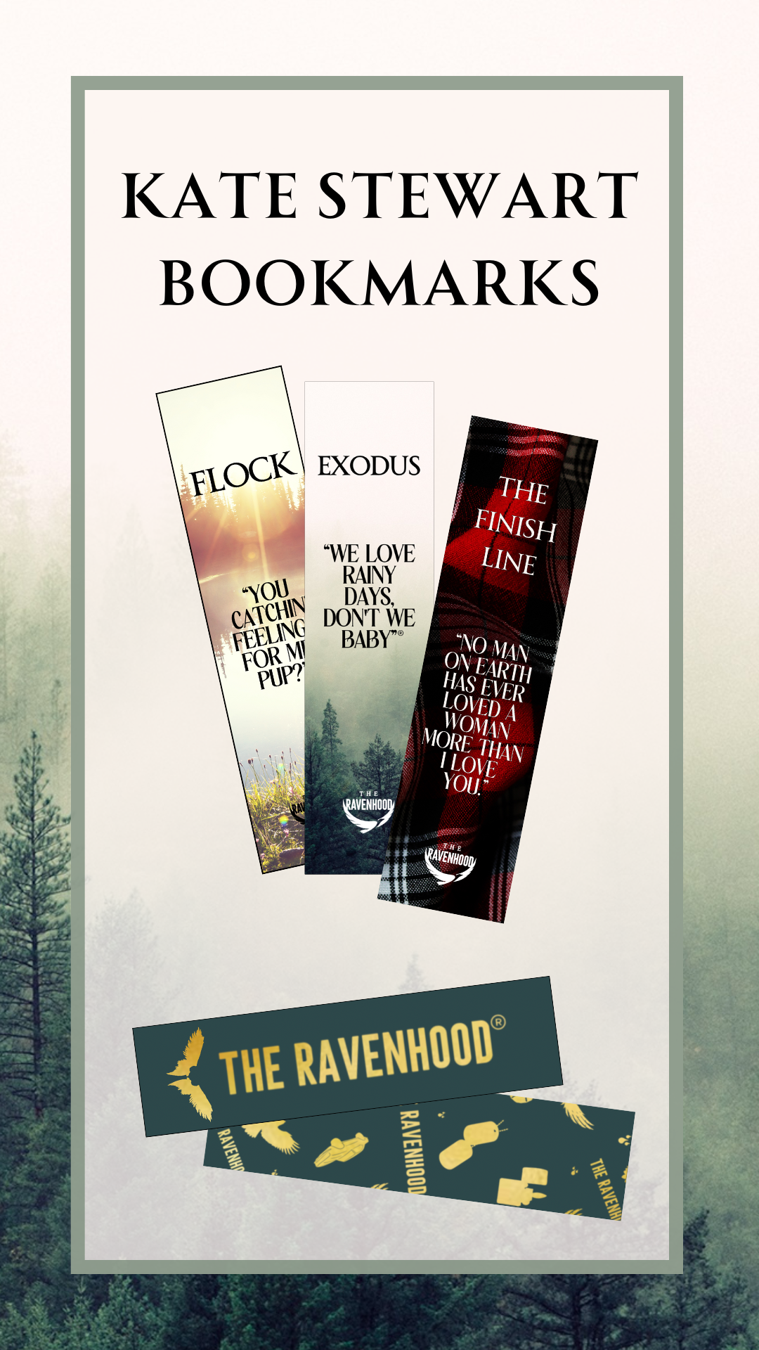 Kate Stewart - Ravenhood Series Bookmarks – The Book Spice